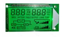 China Custom LCD 7 Segment Display TN Positive 5.0V 69.48x36mm with HT1621 Driver IC for sale