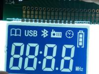 China Custom HTN Negative 7 Segment LCD Display 40.0x27.0mm 3.3V for Audio Equipment for sale