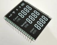 China Small Size VA LCD Display 39x46mm with 3 Line 4 Digits Black Segment Screen and 6 O'clock Viewing Angle for sale
