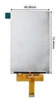 China 3.5 Inch 320x480 TFT LCD Display with 4-Line SPI Interface and Touch Panel - 400 nit Brightness for sale