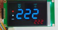 China Customized VA LCD Display with Blue Digits 7 Segment Screen and 0-+50℃ Operating Temperature for sale