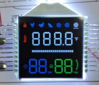 China VA LCD Display 33x29 mm Viewing Area 22PIN Interface 5.0V Color Digits 7 Segment White Backlight for sale