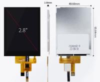 China 2.8 Inch IPS TFT LCD Display 240x320 Resolution 300 cd/m2 Brightness 10 Pin SPI for sale