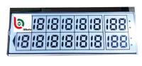 China Monochrome 6 Digit 7 Segment TN LCD Display 50 Pin Connector 6 OClock Viewing for sale