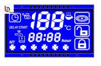 China Custom 6 O'Clock Negative HTN LCD Display 2.8-5.0V for Beauty Equipment for sale