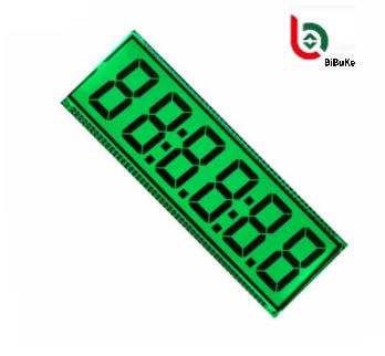 China Custom 7 Segment LCD Display 37mm x 17mm x 1.1mm 3.0V FSTN Positive Transmissive for sale