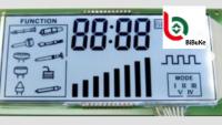China Custom 7 Segment LCD Display Panel 83x76x1.1mm 4.3V 1/4 Duty 1/3 Bias FSTN Transflective for sale