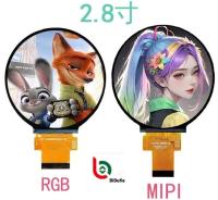 China IPS Round TFT LCD Display 128x128 Resolution 25.24mm Diameter SPI Interface ST7735P3 Driver IC for sale