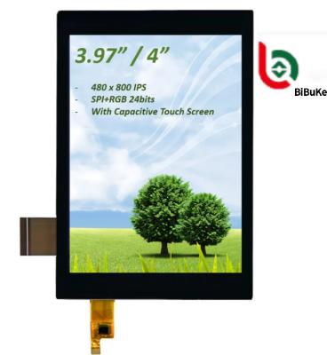 China 4 Inch TFT LCD Display with Capacitive Touch Screen and IPS All Viewing Angles for sale