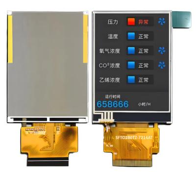 China Sunlight Readable 2.8 Inch IPS TFT LCD Screen with Resistive Touchscreen 240x320 Dots for sale