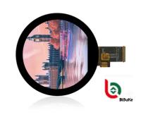 China 3.6 Inch Sunlight Visible 1000 Brightness Circular TFT LCD Screen with Round Display for sale