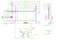 China 128x64 LCD Display with Yellow Green Mode ST7567 Driver IC and SPI Interface COG Graphic LCD Module for sale