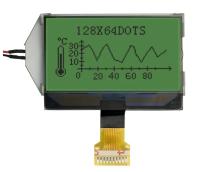 China Green LED Backlight 10 Pins Graphic 128x64 COG LCD Display Module with High Resolution for sale