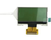 China SPI Interface 128x64 COG LCD Module with Yellow Green Background and High Resolution Display for sale