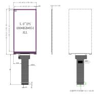 China 5 Inch 480x854 RGB Interface TFT LCD Display 300 Cd/m2 Industrial Grade for sale