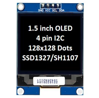 China 1.5 Inch 128x128 OLED Display Module I2C Interface 4 Pins All Viewing Angles for sale