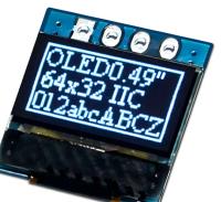 China 0.49 Inch Graphic OLED Display With SSD1315 Support and I2C Interface for Clear Monochrome Graphics for sale