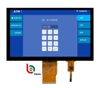 China 7-Inch IPS High Brightness 1024*600 Dots RGB Interface With CTP TFT LCD Display for sale