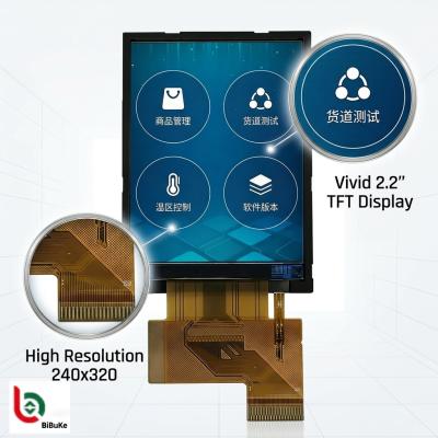 China 2.2 Inch 240x320 Resolution TFT LCD Display with 18 Bits Interface and ST7789V Driver for sale