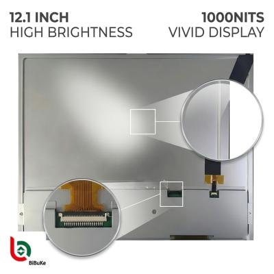 China 12.1 Inch 1000nits High Brightness IPS TFT LCD Display 1024x768 LVDS for sale