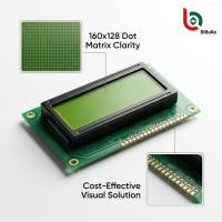 China Transflective Monochrome LCD Display 160x128 Dot Matrix Screen with T6963C Controller and 5V Power Input for sale