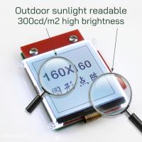China Transflective Positive Monochrome LCD Display 160x160 Dots 300cd/m² 6 O'Clock View Direction for sale