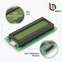 China 8x2 Character Monochrome LCD Display 3.3V TN/STN Panel with 40.0mm × 29.5mm Compact Size for sale