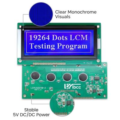 China 240x128 Dot Matrix Monochrome LCD Display with 5V DC/DC Converter and T6963C Controller for sale