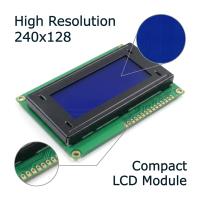 China 240x128 Dot Matrix Monochrome LCD Display with 5V DC/DC Converter and T6963C Controller for sale