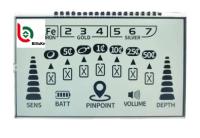 China OEM ODM HTN Seven Segment LCD Display 189x169x2.8mm with Metal Pin Connector for Industrial Vehicle for sale