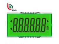 China OEM ODM HTN Seven Segment LCD Display 189x169x2.8mm with Metal Pin Connector for Industrial Vehicle for sale