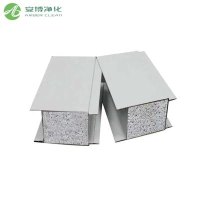 China AMBER 80KG/㎡ 50mm EPS Sandwich Panel with B Fire Proofing for sale