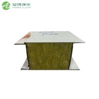 China Custom 100mm Thick Wall Sandwich Panels 12m Cold Room Rock Wool Panel for sale