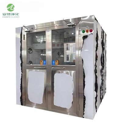 China AMBER Stainless Steel Person Air Shower G4 And H13 Dual Filtration Systems for sale