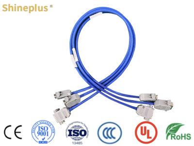 China IP67 19*26AWG DB26 Signal Industrial Wiring Harness 300V With Nylon Braided Mesh for sale