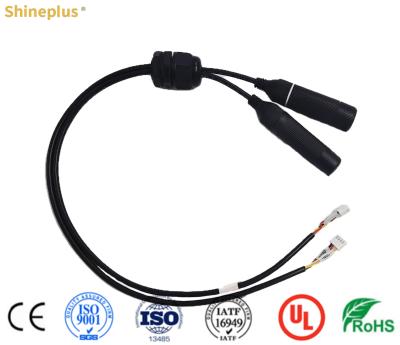 China High Flexible Wiring Harness Black 425mm Communication Industrial Wiring Harness for sale
