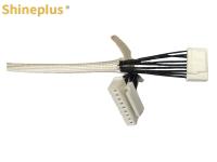 China Wave Fiber Tube Insulation 9 Hole Connector Wiring Harness 500mm White Auto Wiring Harness for sale
