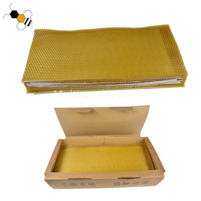 China Yellow 72g 80g Pure Beeswax Bee Foundation Sheets for sale