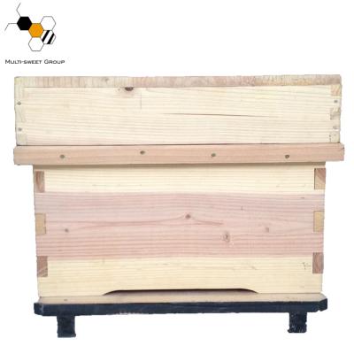China Bee Farm Pre Assembled Metal Roof Single Level Bee Hive Brood Box for sale