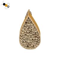 China 7.6kg 44mm Height Bamboo Pine Mason Bee House For Beneficial Insects for sale