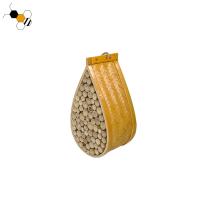 China Garden Ornament Yellow Mason Beehive Natural Bamboo Bee Hive for sale