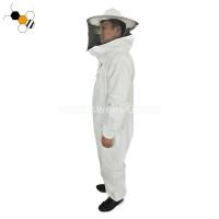 China Breathable White Brown Cotton Agricultural Beekeeper Coveralls for sale
