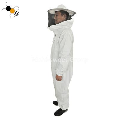 China Breathable White Brown Cotton Agricultural Beekeeper Coveralls for sale