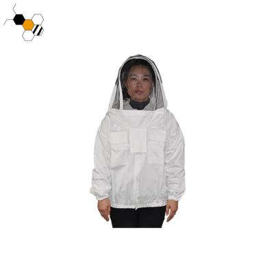 China Shrinkable Cuff Hooded Bee Jacket Beekeeping Protective Clothing for sale