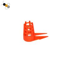 China Beekeeping Red Plastic Push In Queen Cell Protector Cage for sale