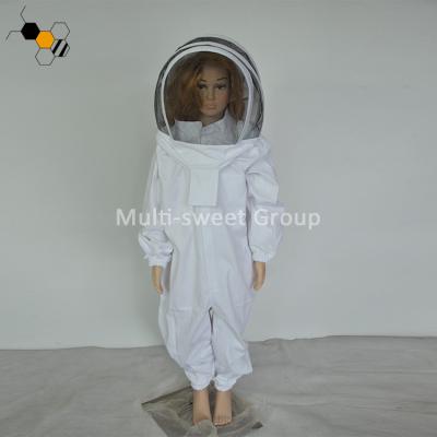 China White Hooded Ventilated 150cm Children Bee Protection Suit for sale