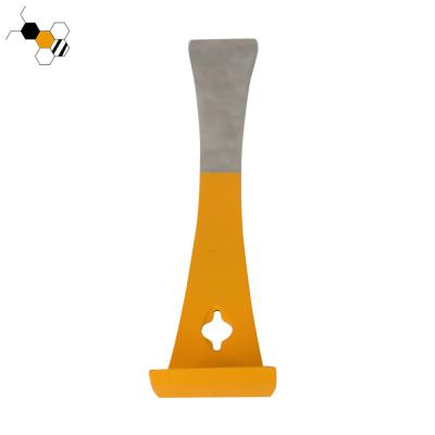 China Stainless Steel Painted Yellow Hive Tool 24cm Length for sale