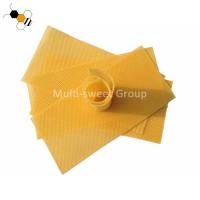 China Yellow Color OEM Beeswax Foundation Sheets With Hexagonal Cells for sale