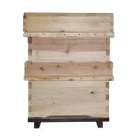 China Beeswax Foundation Two Layers 18mm Fir Bee Hive With 10 Frames for sale