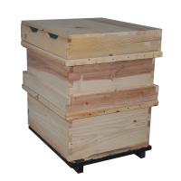 China Beeswax Foundation Two Layers 18mm Fir Bee Hive With 10 Frames for sale